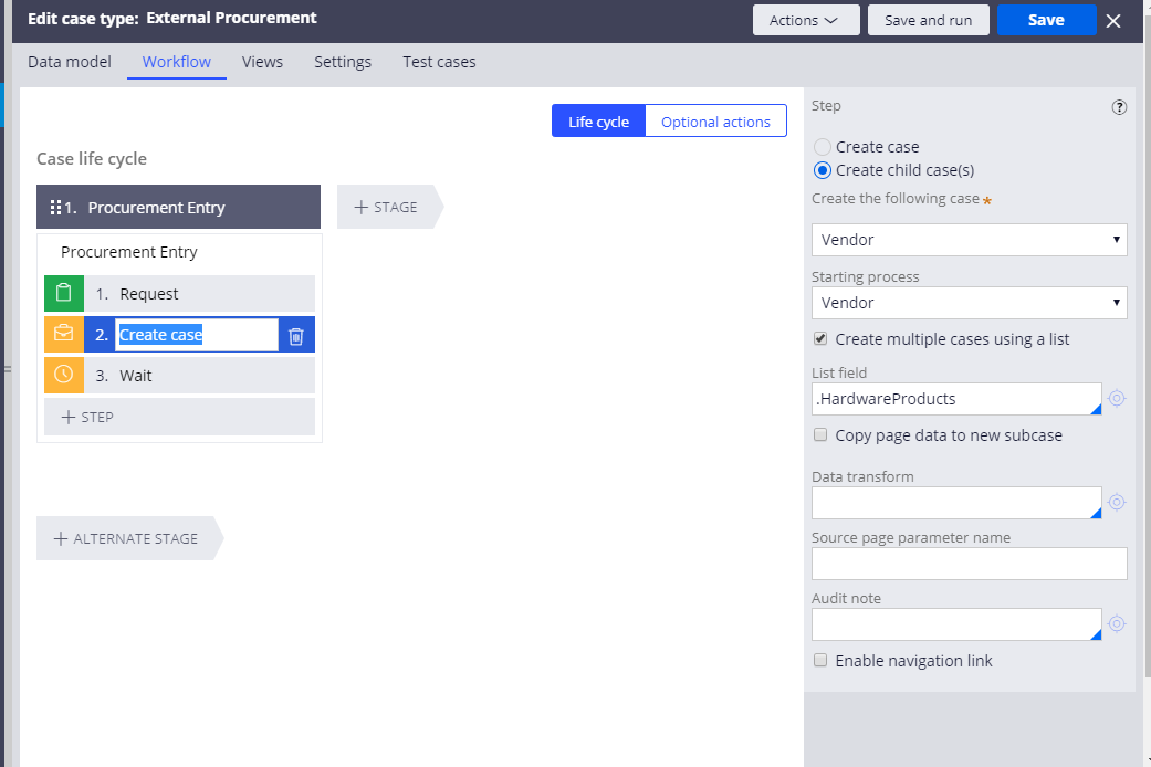 Creating multiple child case | Support Center
